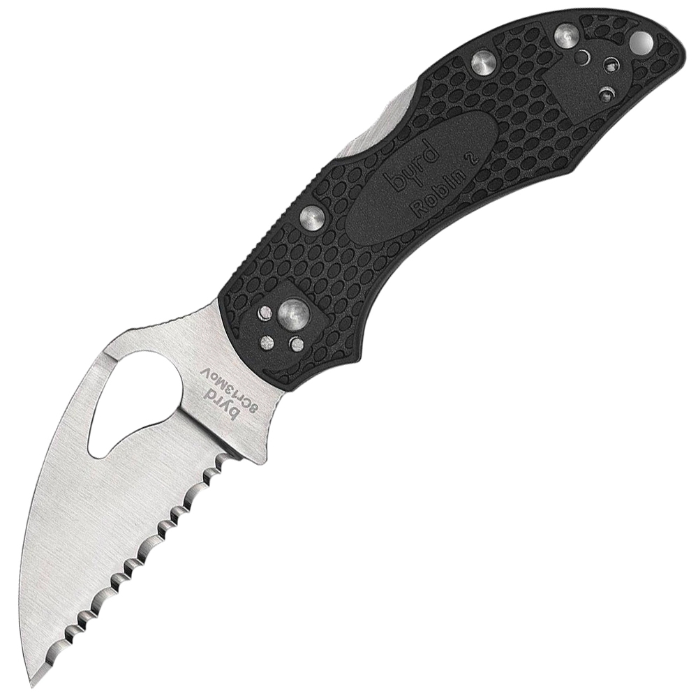 Нож Spyderco Byrd Robin 2 Wharncliffe, серрейтор (BY10SBKWC2) - купить ...