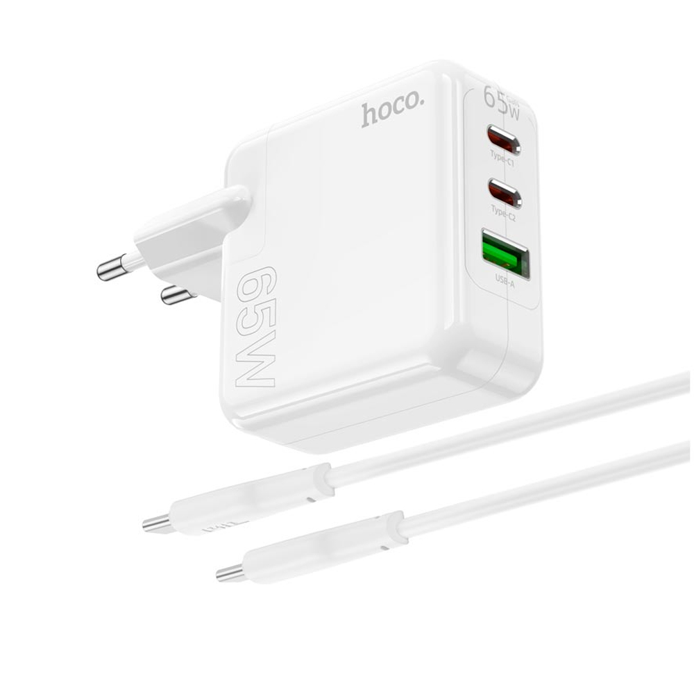 Зарядное устройство Hoco Type-C to Type-C cable Header three-port C115A ...