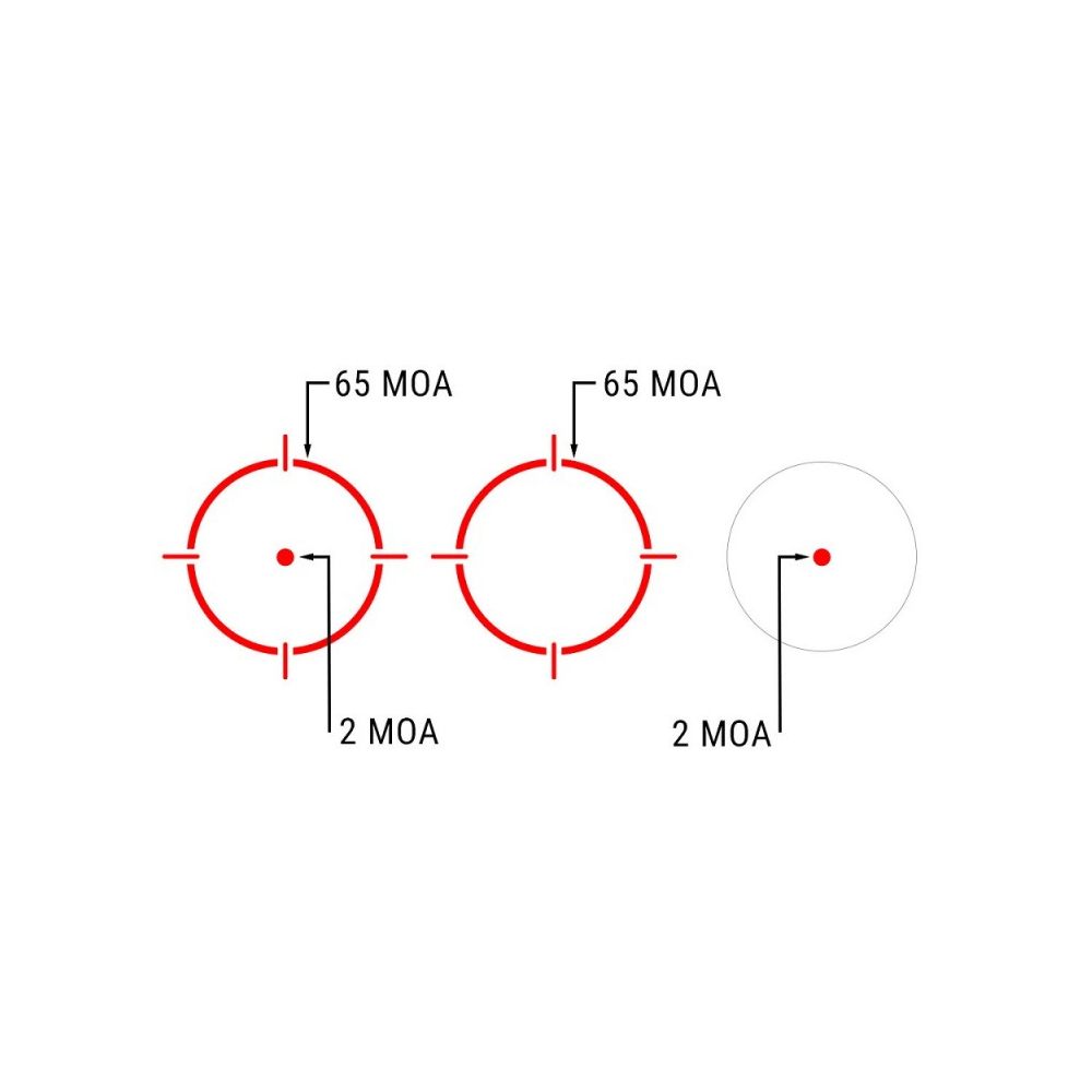 Коллиматорный прицел Holosun EPS Carry MRS RD точка 2 MOA + круг 65 МОА ...