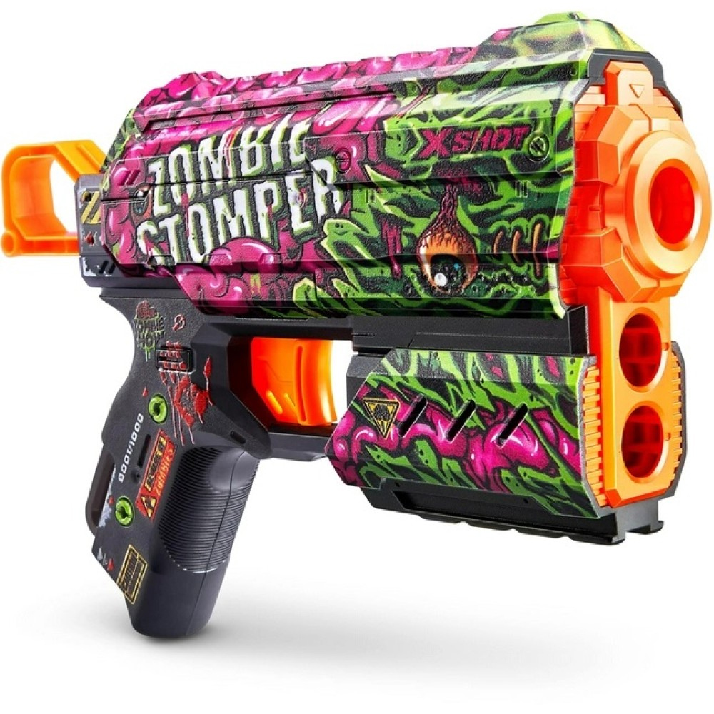 Игрушечный скорострельный бластер X-Shot Skins Flux Zombie Stomper 8 ...