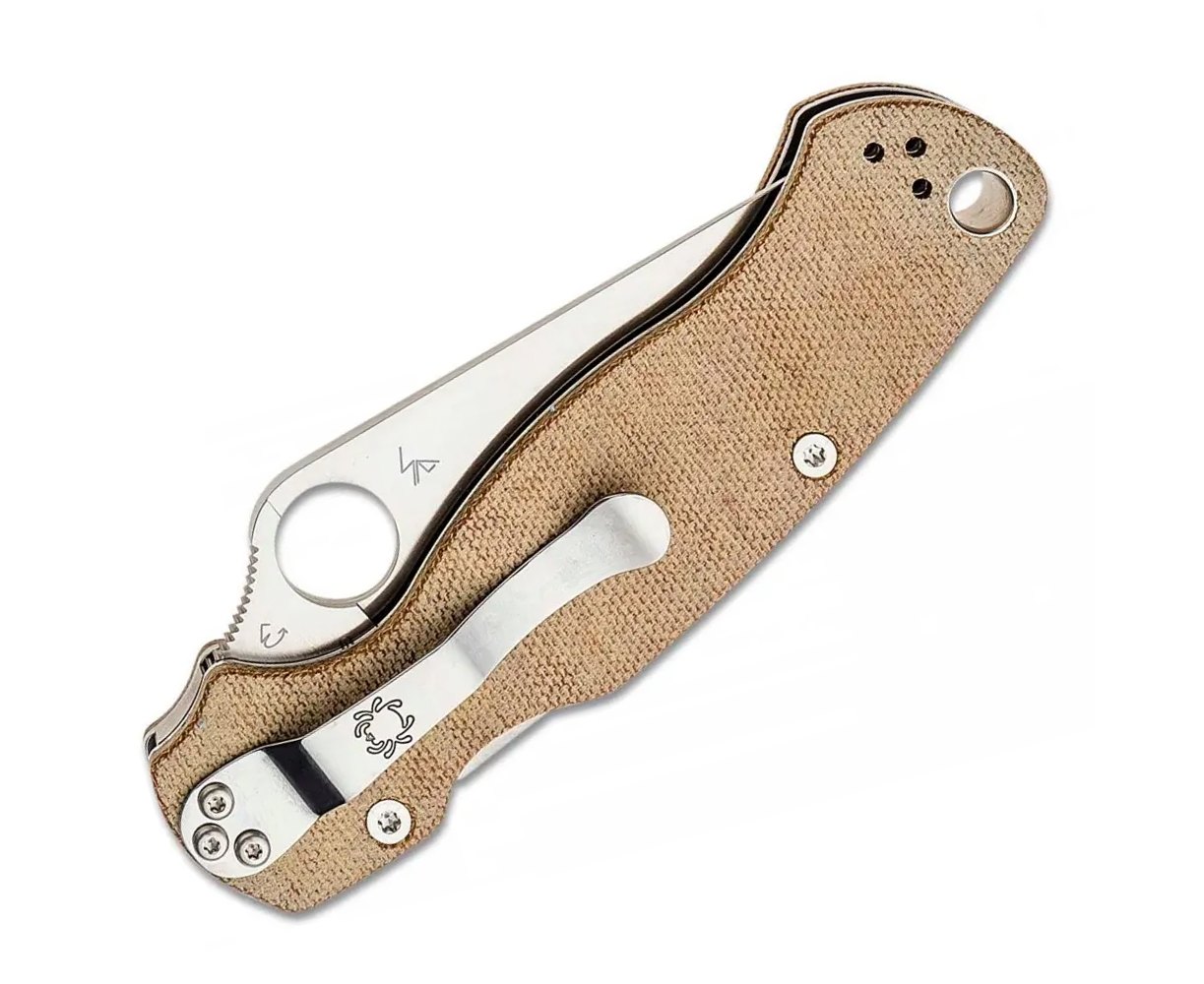 Нож Spyderco Para Military 2 Brown Micarta, CPM Cru-Wear (C81MPCW2 ...