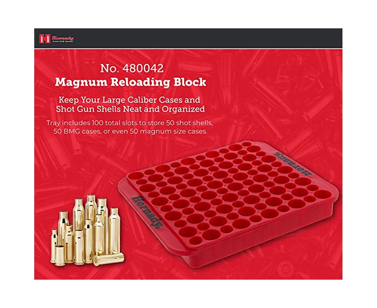 Пластикова підставка Hornady Magnum Reloading Block для гильз кал. 12 и ...