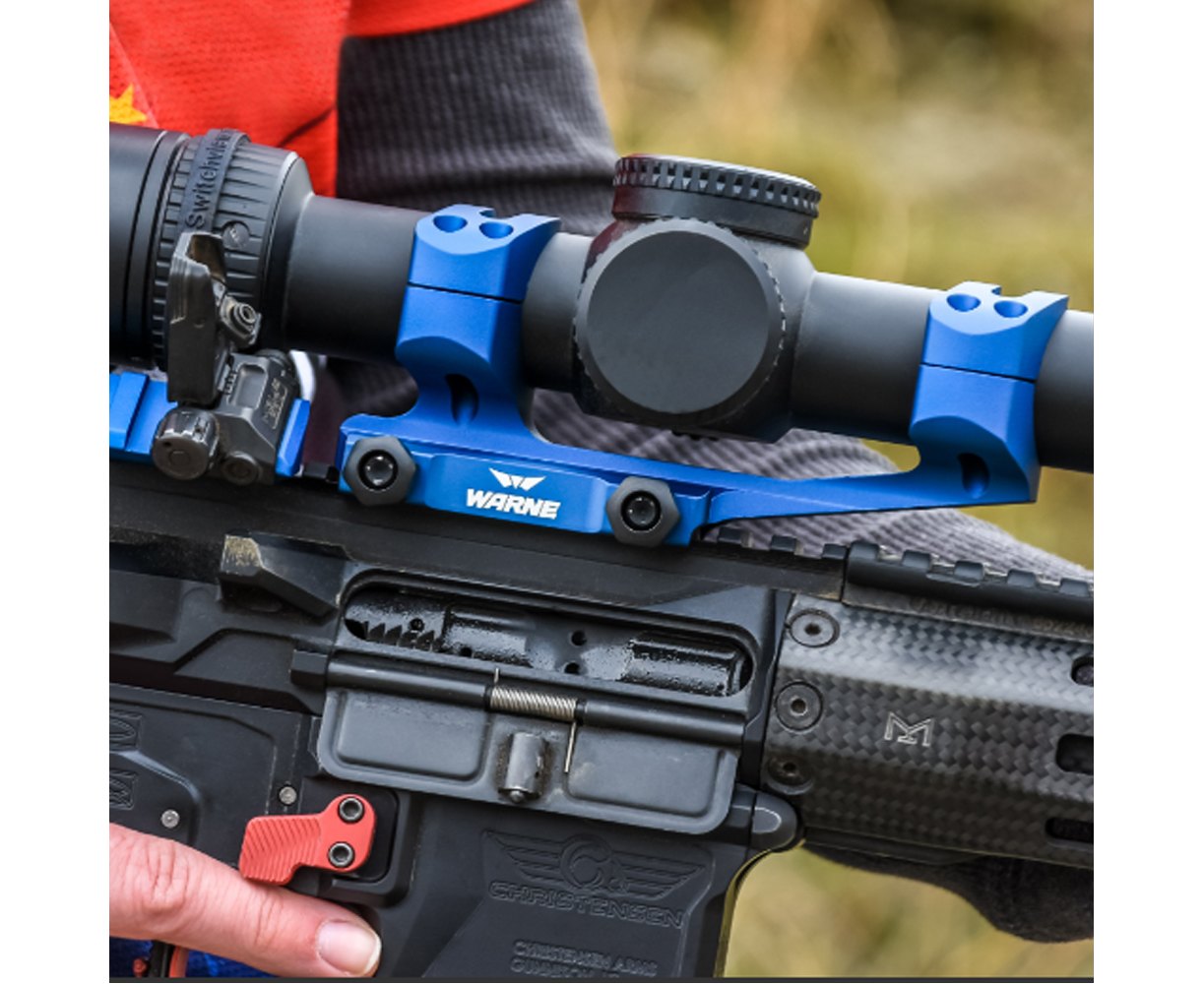 Моноблок Warne X-Skeleton Mount 30 мм Ultra High Weaver/Picatinny Blue ...