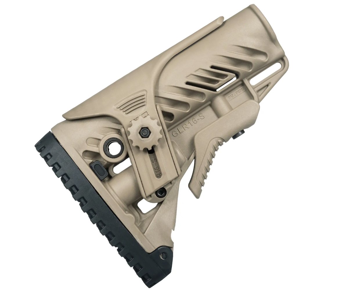 Приклад FAB Defense GLR-16 CP с регулируемой щекой для AR15/M16 Tan (fx ...
