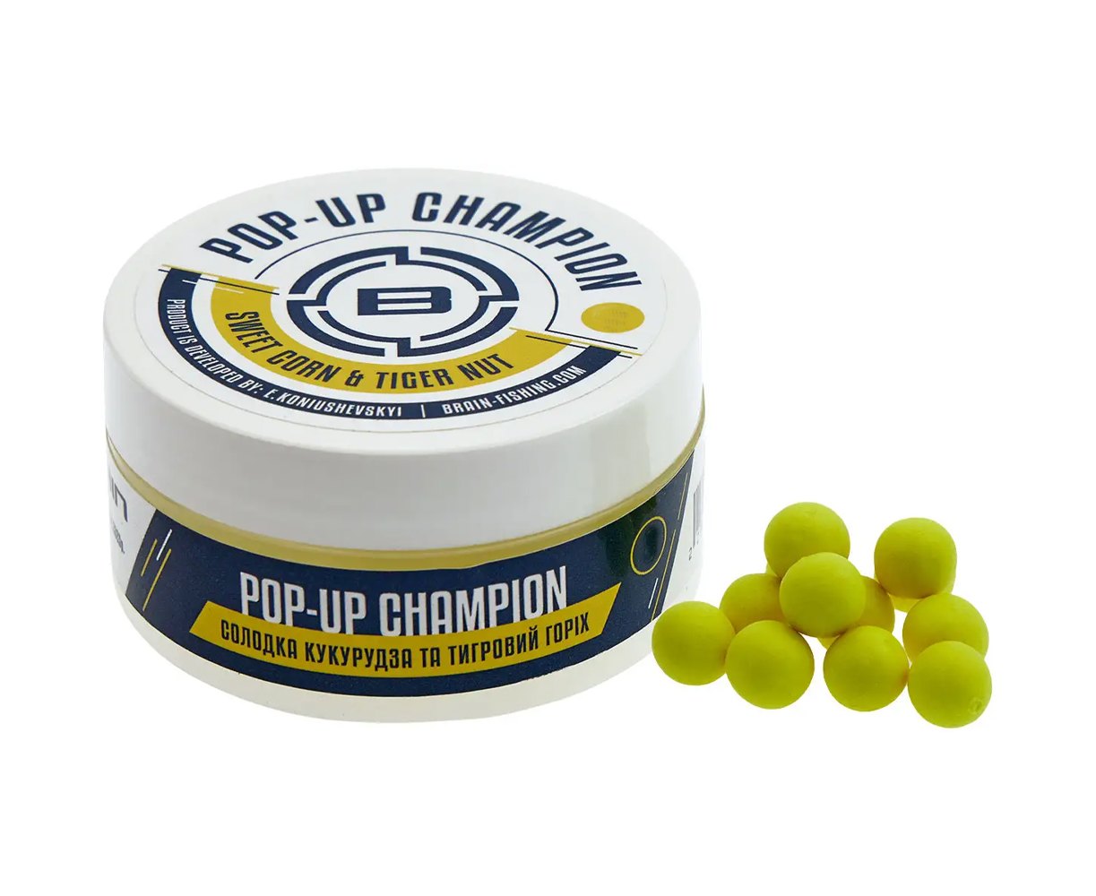 Бойлы Brain Champion Pop-Up Sweet Corn & Tiger Nut кукуруза + тигровый ...